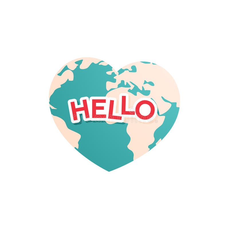 Travel Sticker. Modern Flat Vector Concept Illustrations. Heart Shape ...