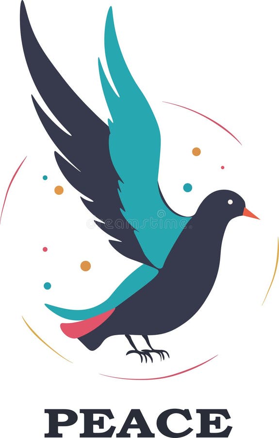 Dove of Peace. World Peace Concept Hand Drawn in Contemporary Art Style ...