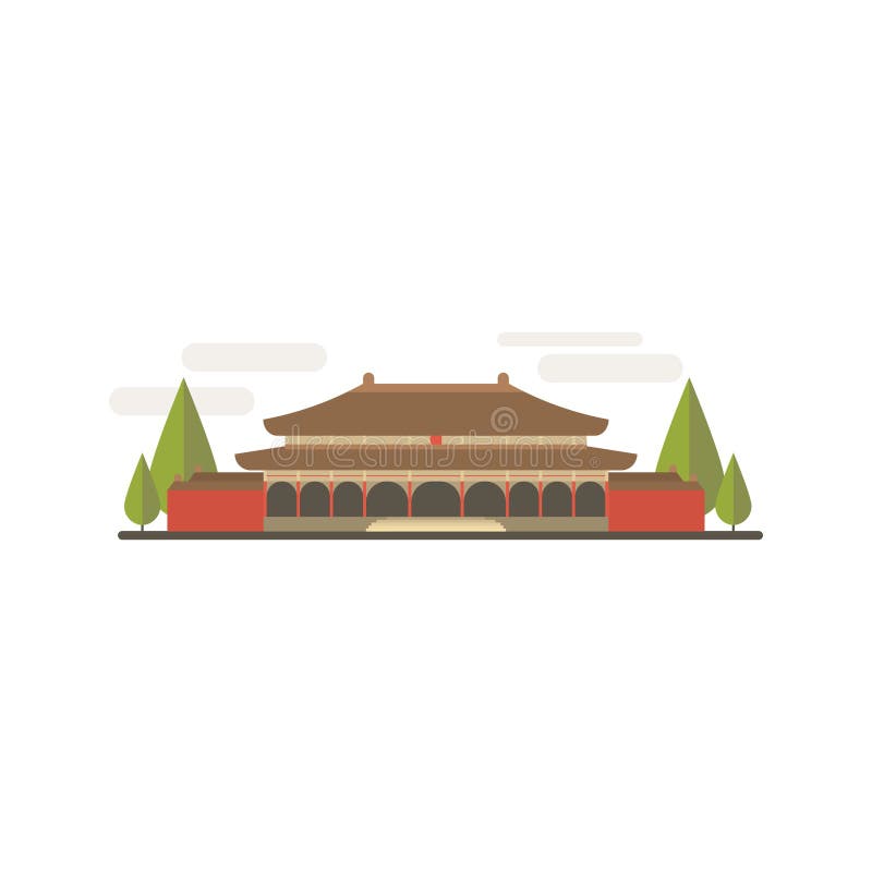 Cartoon Symbols of China. Popular Tourist Architectural Object ...