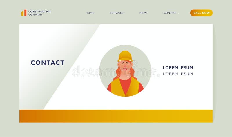 Contact. Construction Company. Female Construction Worker in Safety ...