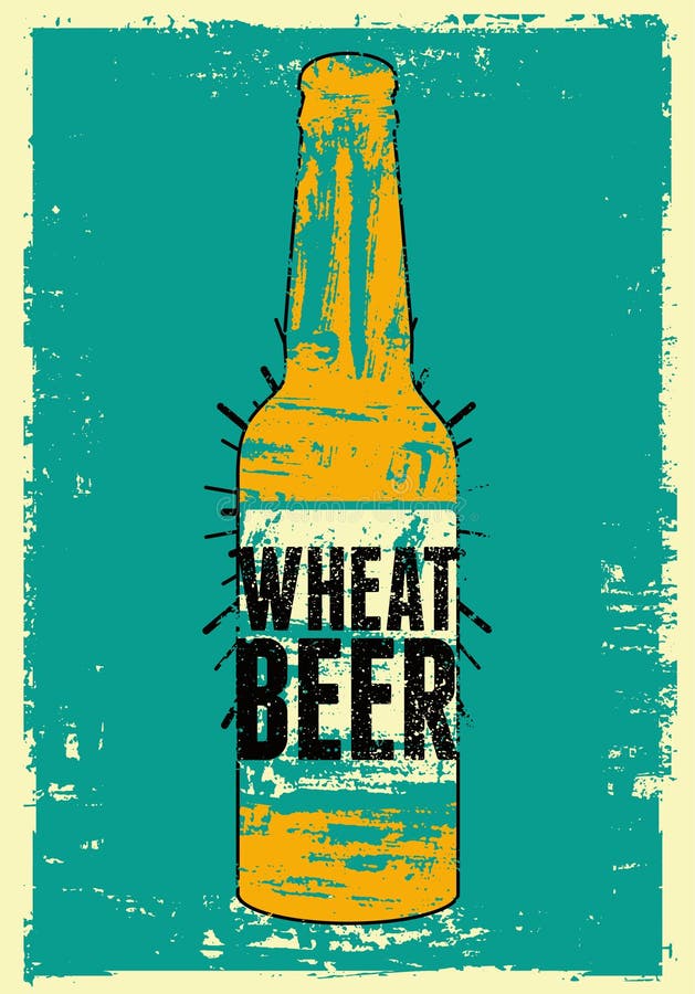 Beer Bottle Typographical Vintage Style Grunge Concept Poster Design ...
