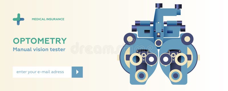 Optometry. Manual Vision Tester. Medical Equipment. Modern Flat Vector ...