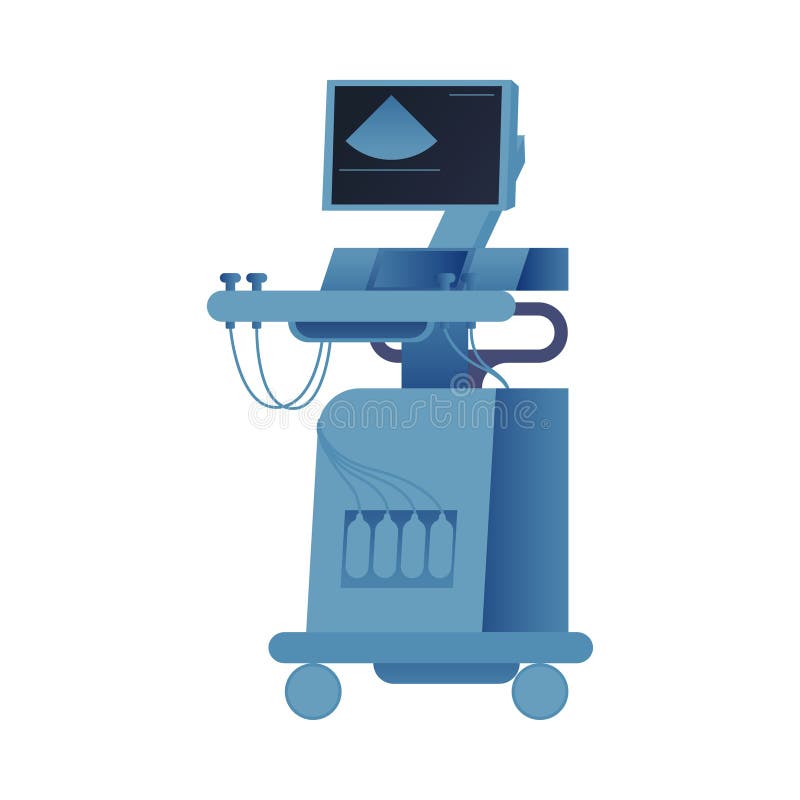 Ultrasonography Scanner. Medical Equipment. Modern Flat Vector Concept ...