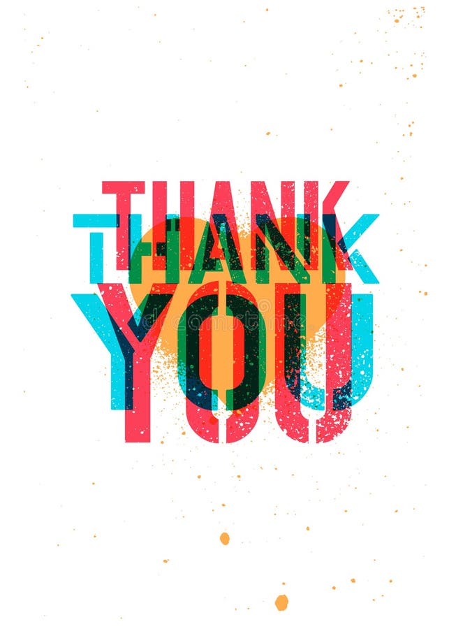 Thank You Typographical Grunge Vintage Style Card or Poster Design ...