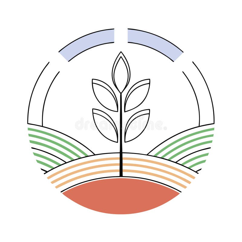 This Logo Represents the Essence of Agriculture and Field Cultivation ...