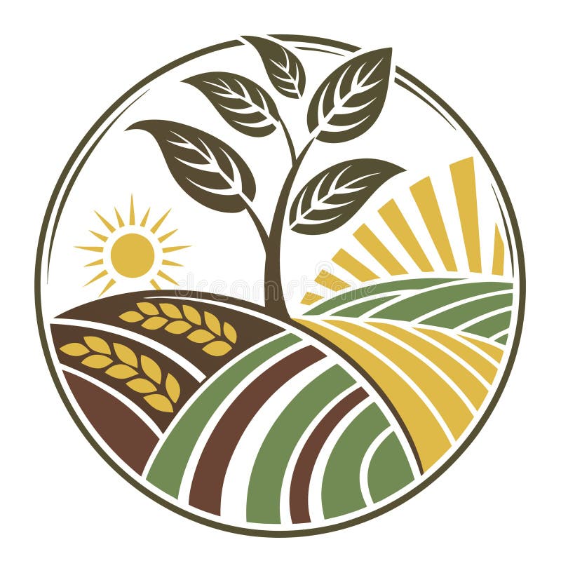This Logo Represents the Essence of Agriculture and Field Cultivation ...