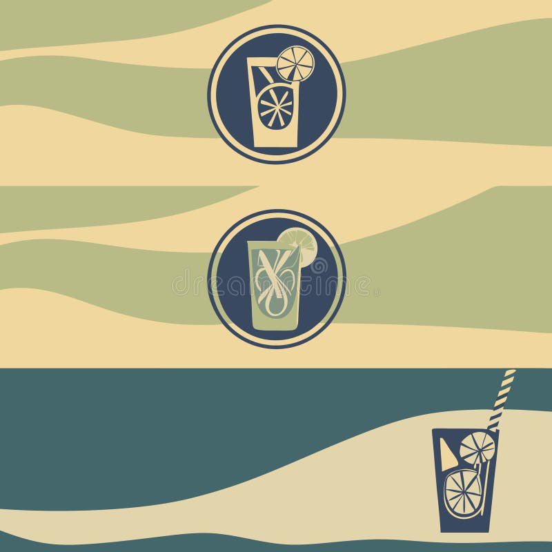 This Set of Cocktail Logos for a Summer Bar Features Stylish and ...