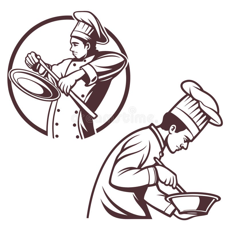 Modern and Eye-catching Vector Logo Featuring a Chef, Representing ...