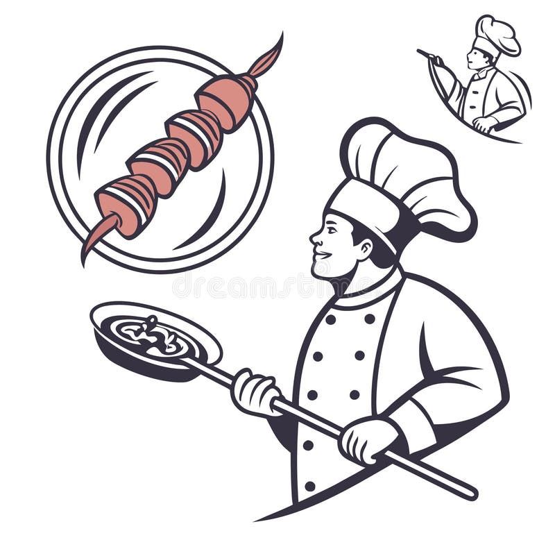 Modern and Eye-catching Vector Logo Featuring a Chef, Representing ...