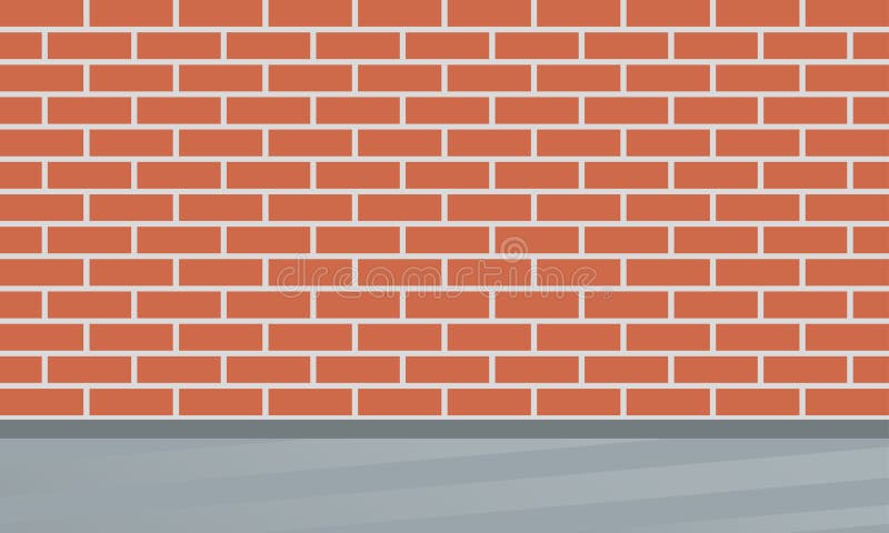 Brick Wall. Interior Design Template with Brick Pattern. Vector ...