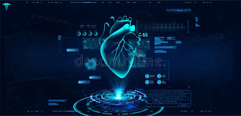 Modern Medical Cardiology Technology Stock Vector - Illustration of ...