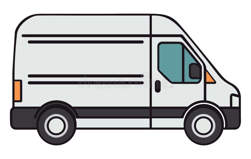 Van Isolated.Van with Side View,Van Vector Flat Style Illustration ...