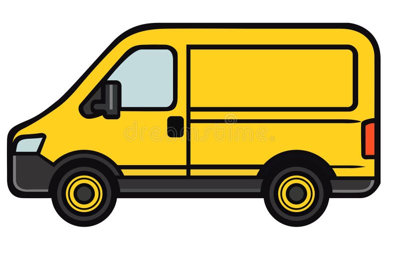 Van Isolated.Van with Side View,Van Vector Flat Style Illustration ...