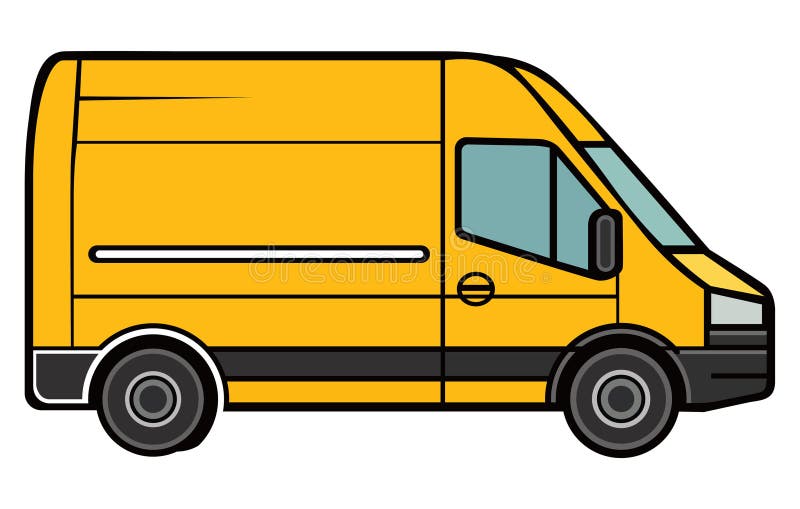 Van Isolated.Van with Side View,Van Vector Flat Style Illustration ...