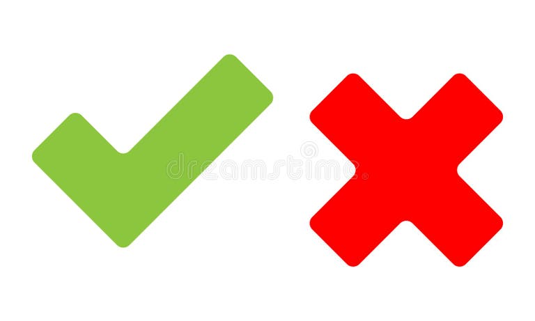 Ð¡heck Mark and Cross. Vector Illustartion EPS 10 Stock Vector ...