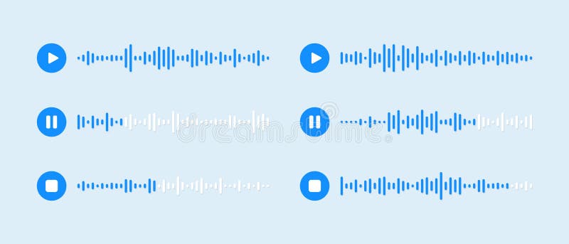 Voice Message Sound Vector Bubble Ui Icon. Stock Vector - Illustration ...