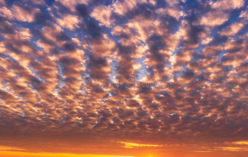 Ð¡loudy Sky Illuminated by the Rays at Sunset or Sunrise Stock Image ...