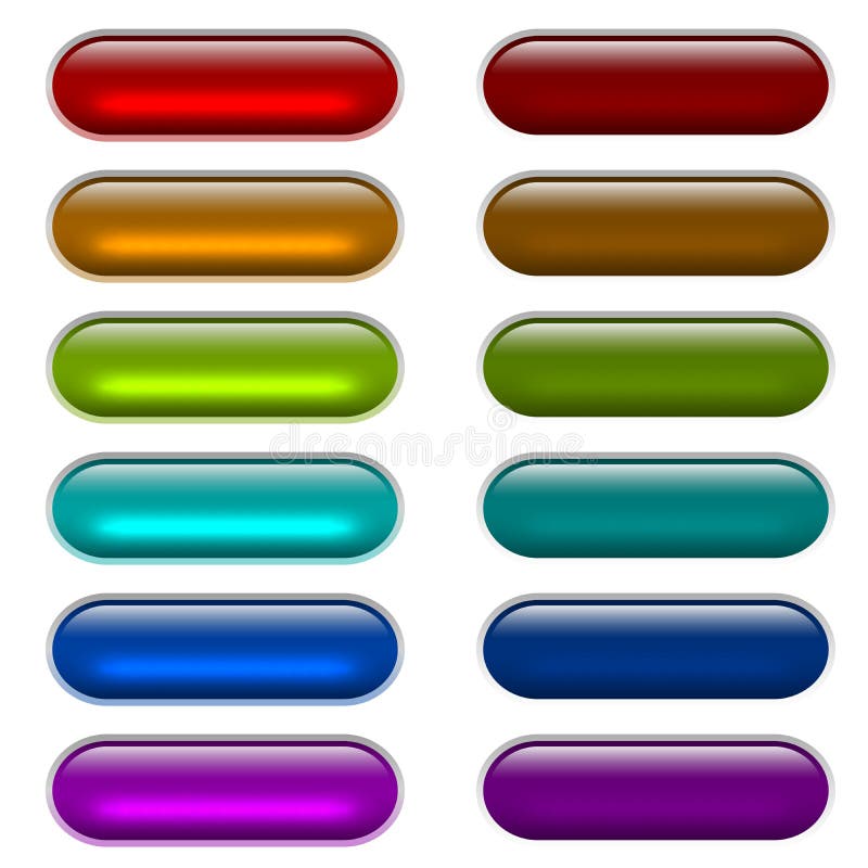 Modern web buttons kit stock vector. Illustration of glossy - 22213293