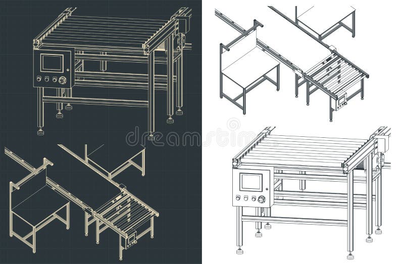 Conveyor Lines Illustrations Stock Vector - Illustration of cargo ...