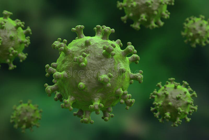 Ð¡oronavirus Attack. Abstract Virus Cells Background Stock Illustration ...