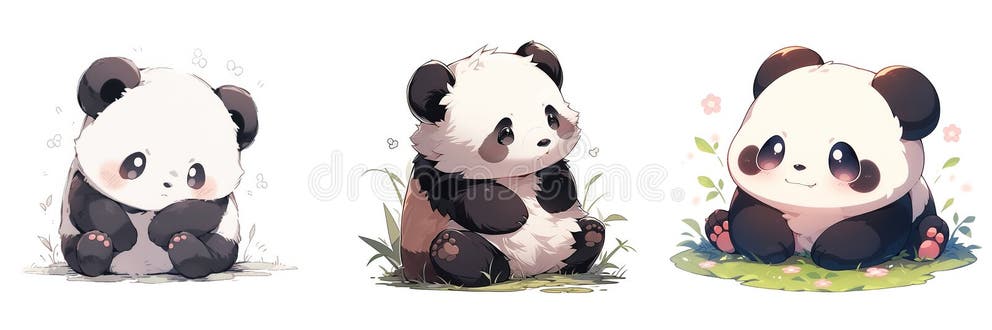 Panda 2d Stock Illustrations – 152 Panda 2d Stock Illustrations ...