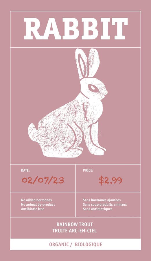 Meat, Rabbit Abstract Vector Packaging Labels Design Set Stock Vector ...