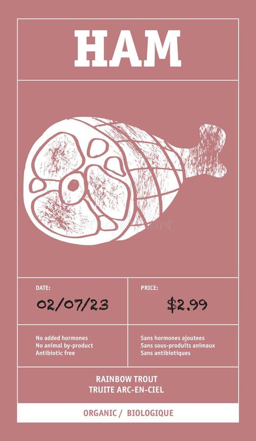 Meat Abstract Vector Packaging Labels Design Set Stock Vector ...