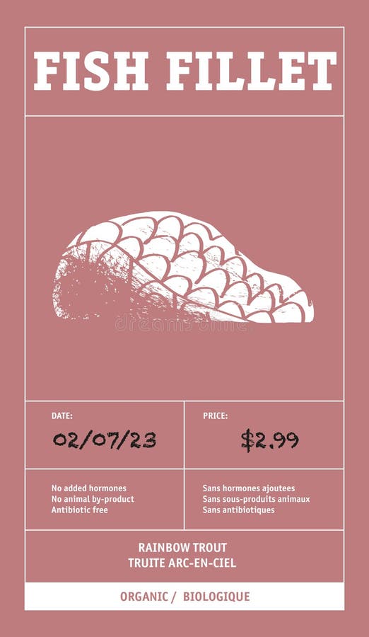 Meat, Fish Fillet Abstract Vector Packaging Labels Design Set Stock ...