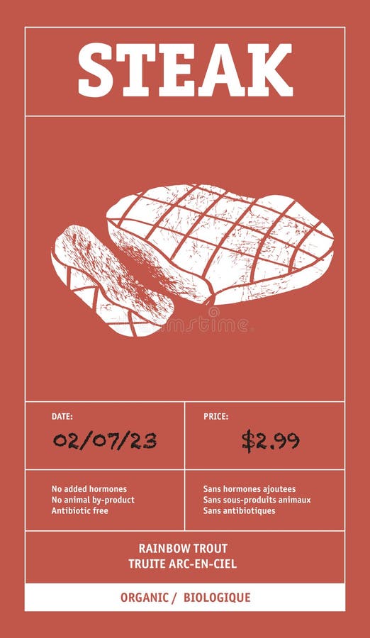 Meat Abstract Vector Packaging Labels Design Set. Stock Vector ...