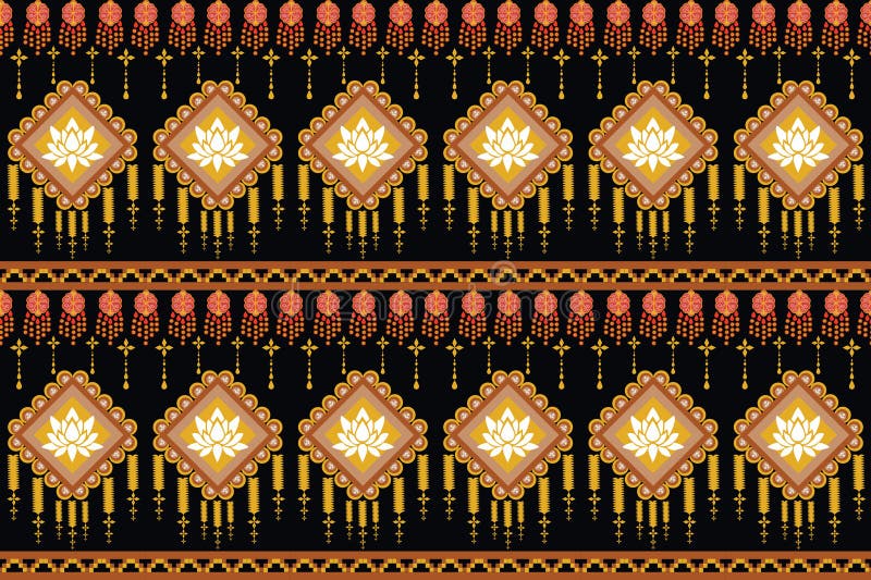 Geometric Ethnic Pattern, Native American Tribal Fabric, Tile, Carpet ...