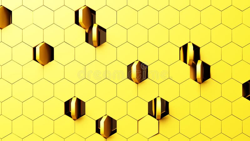 à¹ yellow Grey Hexagonal Tech Background Texture, Yellow, Stock Footage ...