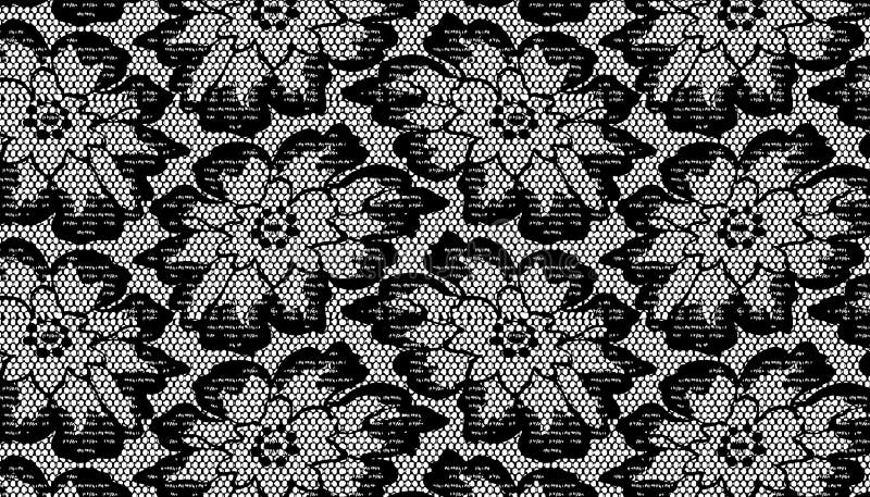 Vector Lace Pattern with Repeat Flowers. Jacquard Mesh Lace Fabric ...