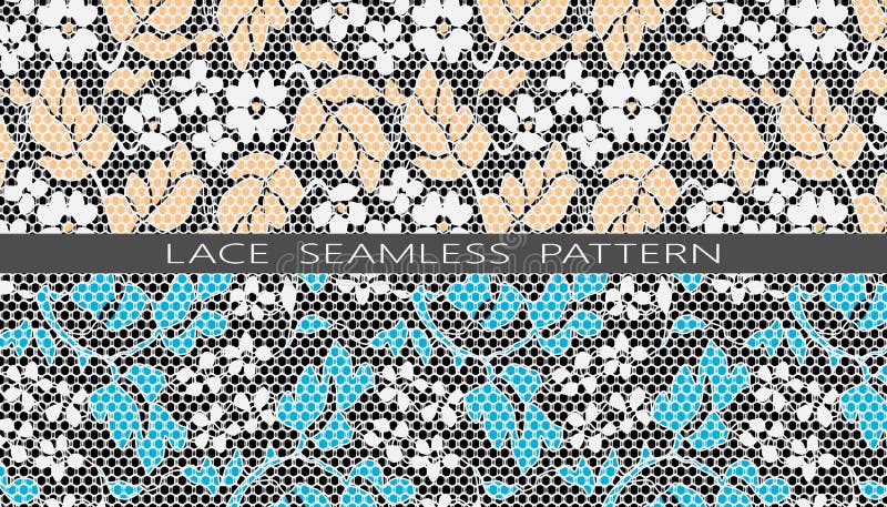 Vector Seamless Pattern. Jacquard Mesh Lace Fabric Stock Vector ...