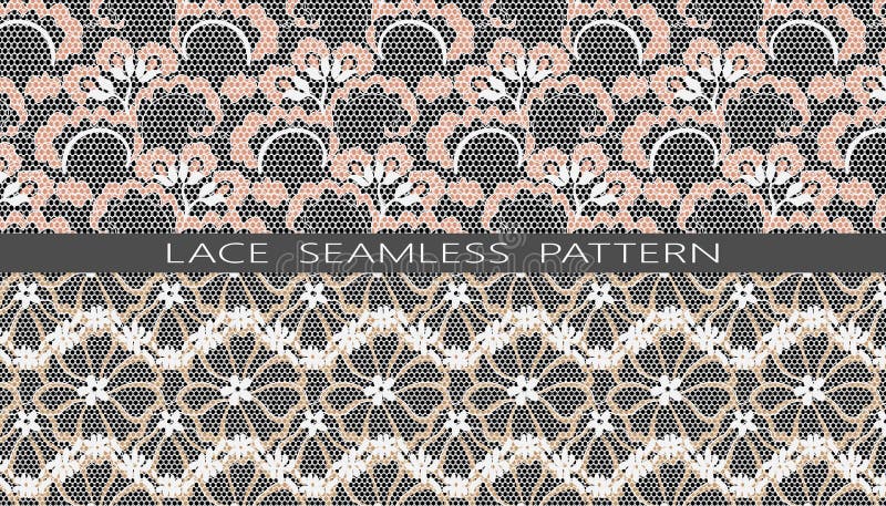 Vector Seamless Pattern. Jacquard Mesh Lace Fabric Stock Vector ...