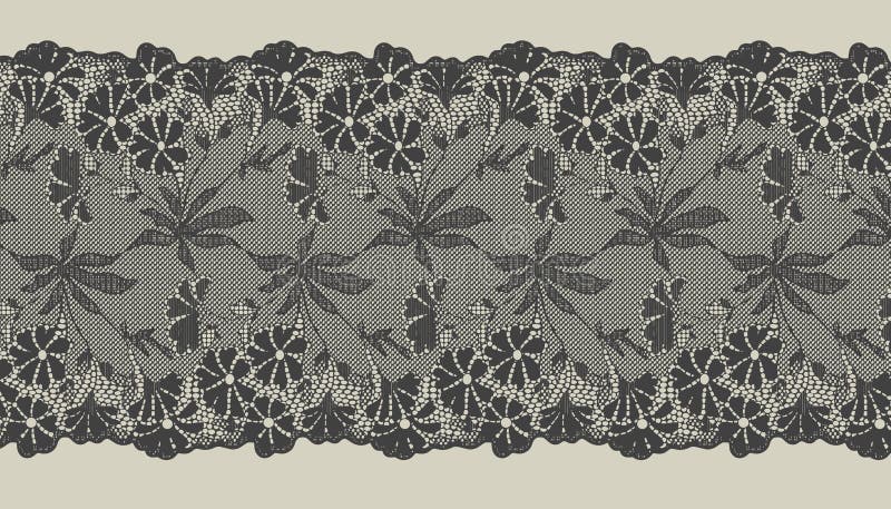 Little Flower Embroidery Lace with Eyelet. Stock Vector - Illustration ...