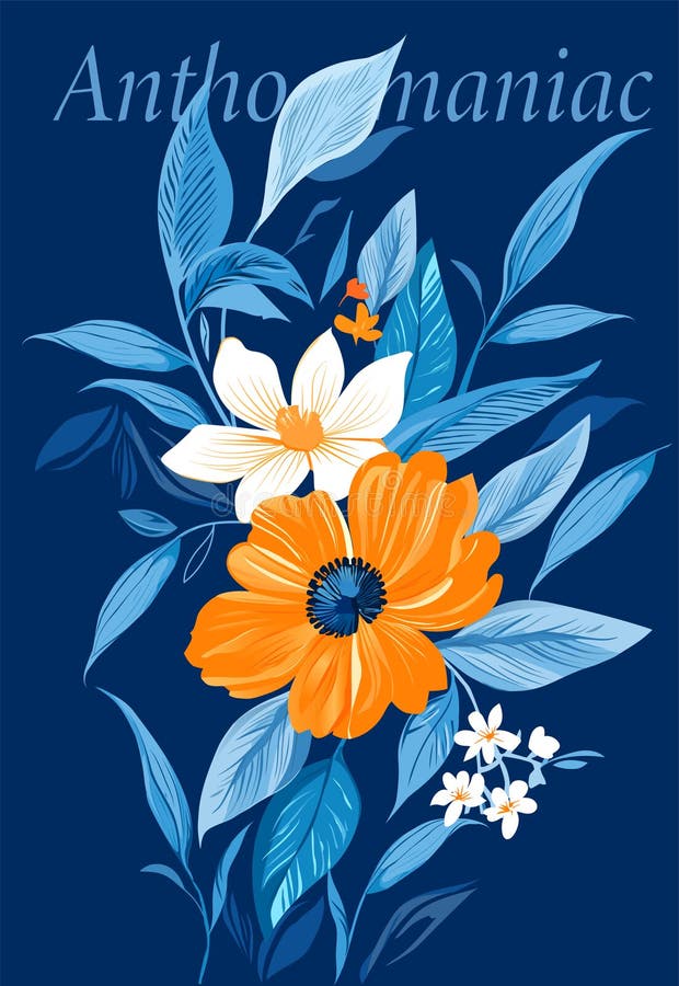 Modern Floral Design Collection Stock Illustration - Illustration of ...