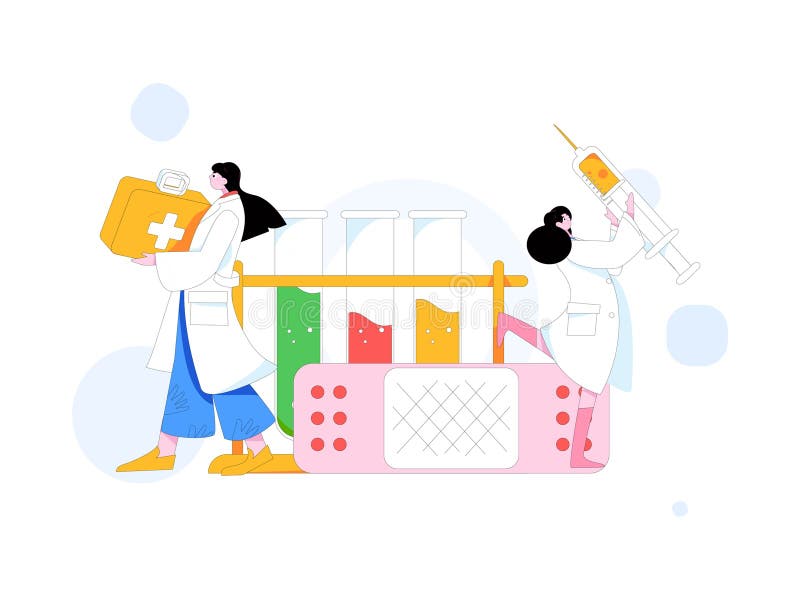 Medical Characters Fighting the Epidemic Flat Vector Concept Operation ...