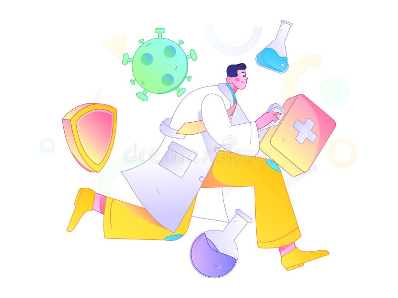 Medical Characters Fighting the Epidemic Flat Vector Concept Operation ...