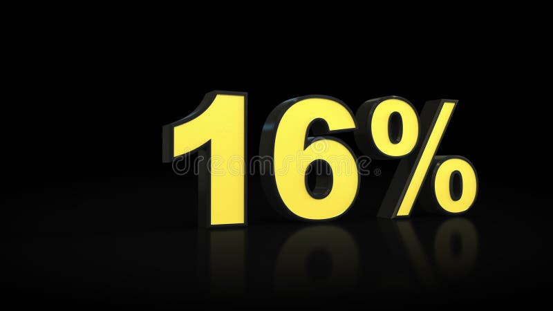 十六16%% 3D翻译 库存例证. 插画 包括有 十六, 指示符, 部分, 数学, 宽大, 投反对票, 贴现 - 110314723