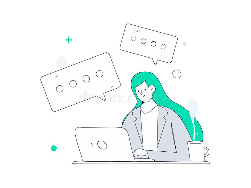 Communicate with Consultants Flat Vector Character Concept Operation ...