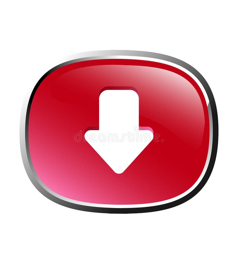 Download icon vector red stock illustration. Illustration of beautiful ...