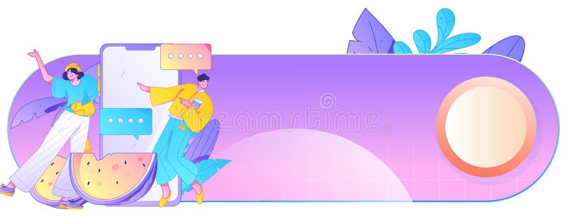 Summer Characters daily Life Scene Illustration Stock Vector ...