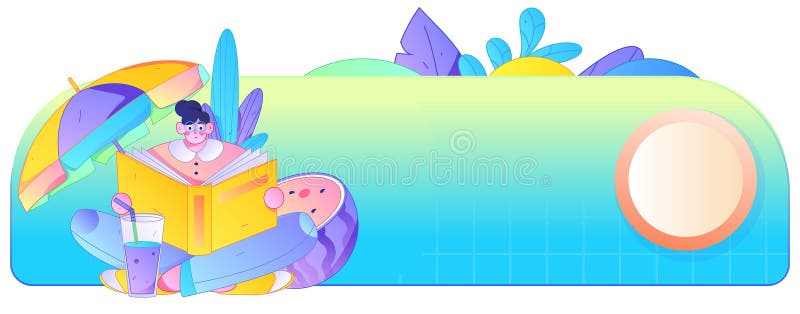 Summer Characters daily Life Scene Illustration Stock Vector ...