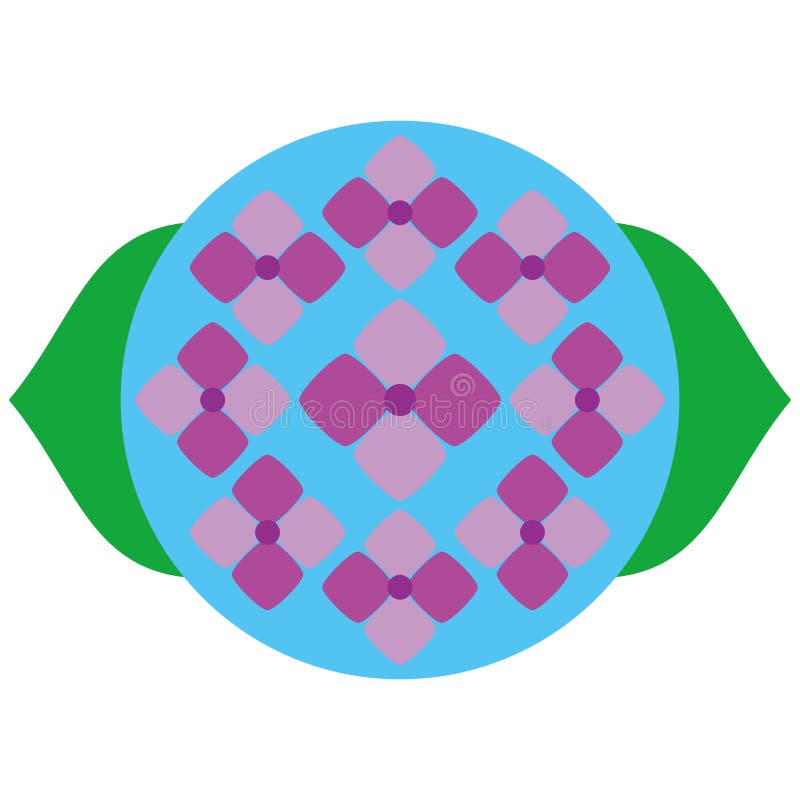 Blue Hydrangea, Simple Icon Illustration Stock Image - Illustration of ...