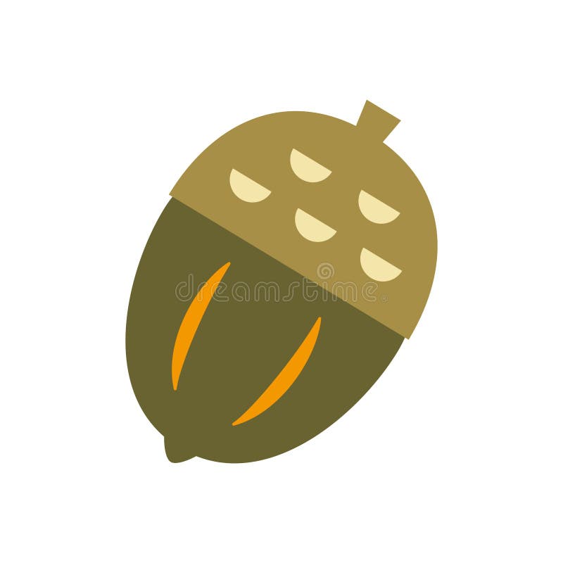 Acorn, Simple Design Icon, Illustration Stock Photo - Illustration of ...