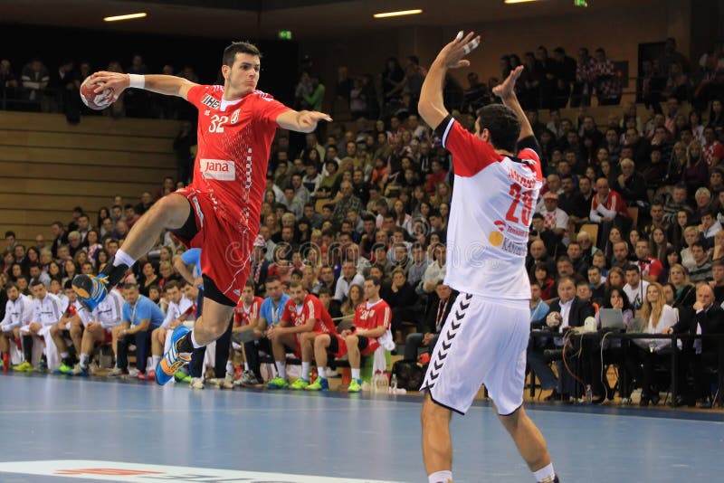 Handball 编辑类照片. 图片 包括有 目标, 克罗地亚, 防御, 塞尔维亚, 伊万, 人群, 符合 - 48804871