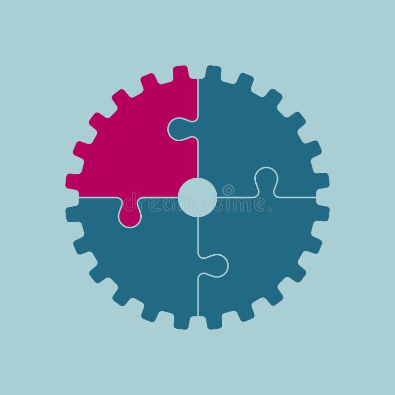 Gear Shape Puzzle Logo or Infographic Base Concept Stock Vector ...