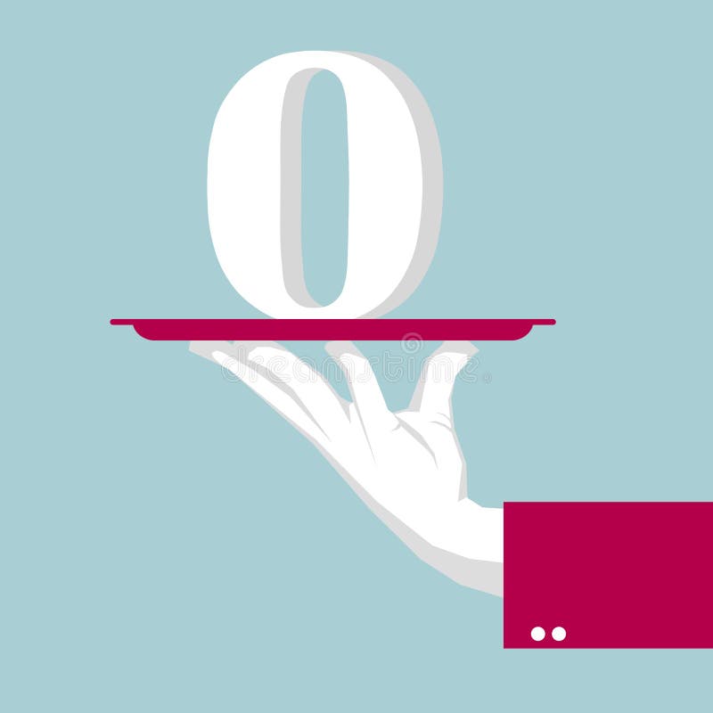 The Number Symbol is in the Tray. Stock Vector - Illustration of vector ...