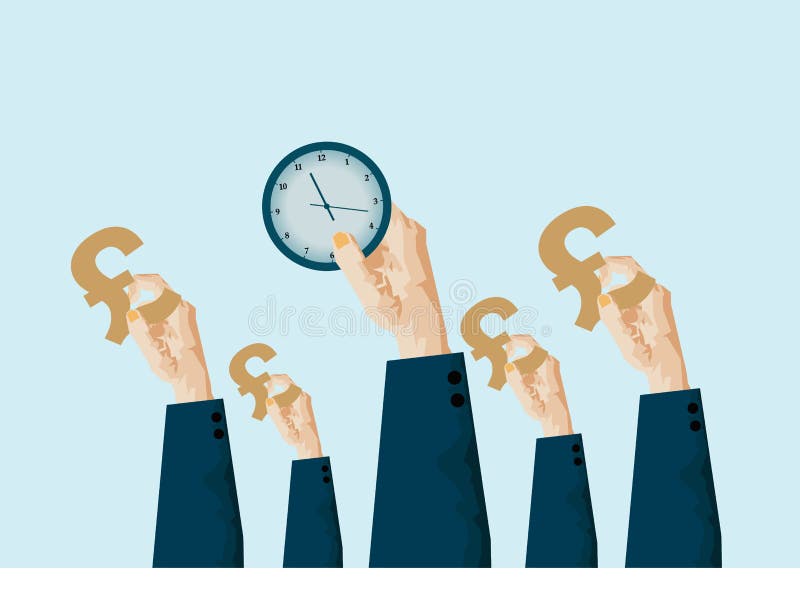 The Exchange of Time and Pound Currency, Time is Money and Wealth Stock ...