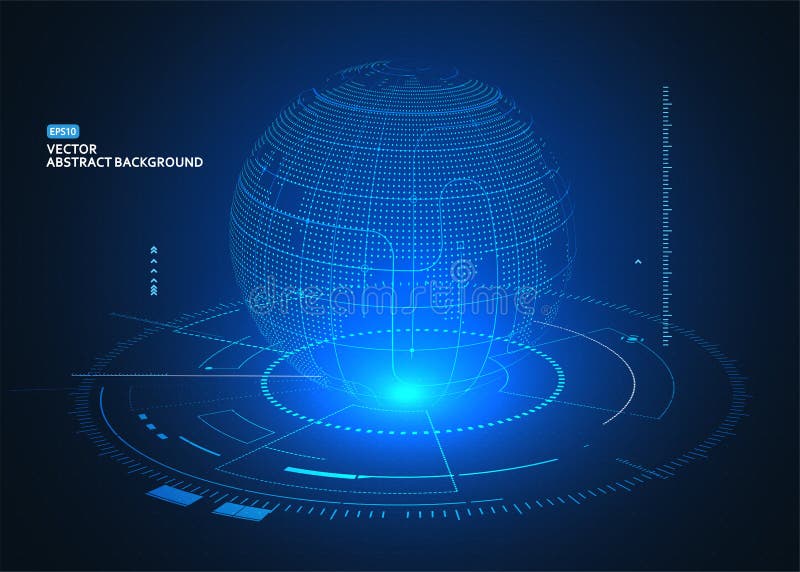 3D Digital Earth Concept, Internet Big Data and Blockchain, Artificial ...